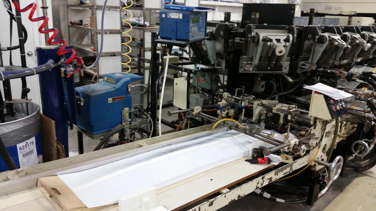 Lot #68: Harris UB11 Perfect Binder, 36 Station Gathering System ...